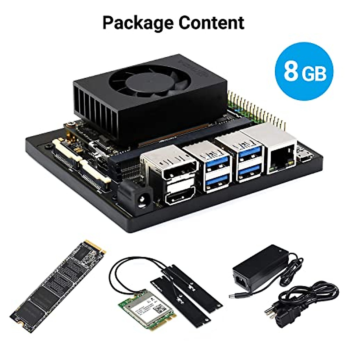 Waveshare NX Development Board Based On Jetson Xavier NX Alternative Solution for Jetson Xavier NX Developer Kit Includes Jetson Xavier NX 8GB Module 128GB NVMe