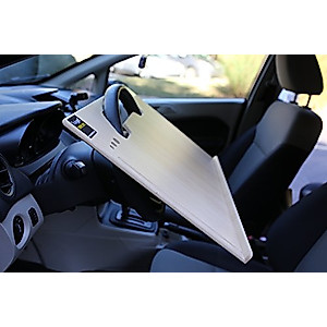 Wheeldesk Contractor Size (23 1/2" x 16 1/2") C-Desk Works Best in Larger Vehicles - Very Big Writing Surface - Mobile Office - Steering Wheel Laptop Table - Automobile Desk - Multipurpose Workstation