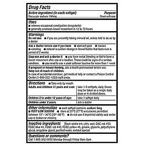 HealthA2Z® Stool Softener 400 Counts | Docusate Sodium 100mg | Red & White | Dependable, Gentle Constipation Relief