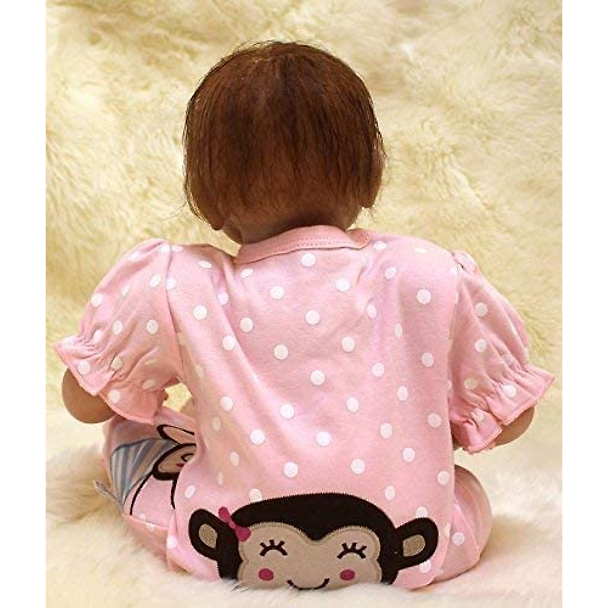 OCSDOLL Reborn Baby Dolls 22" Cute Realistic Soft Silicone Sleeping Baby Dolls Real Newborn Baby Doll Girl with Closed Eyes