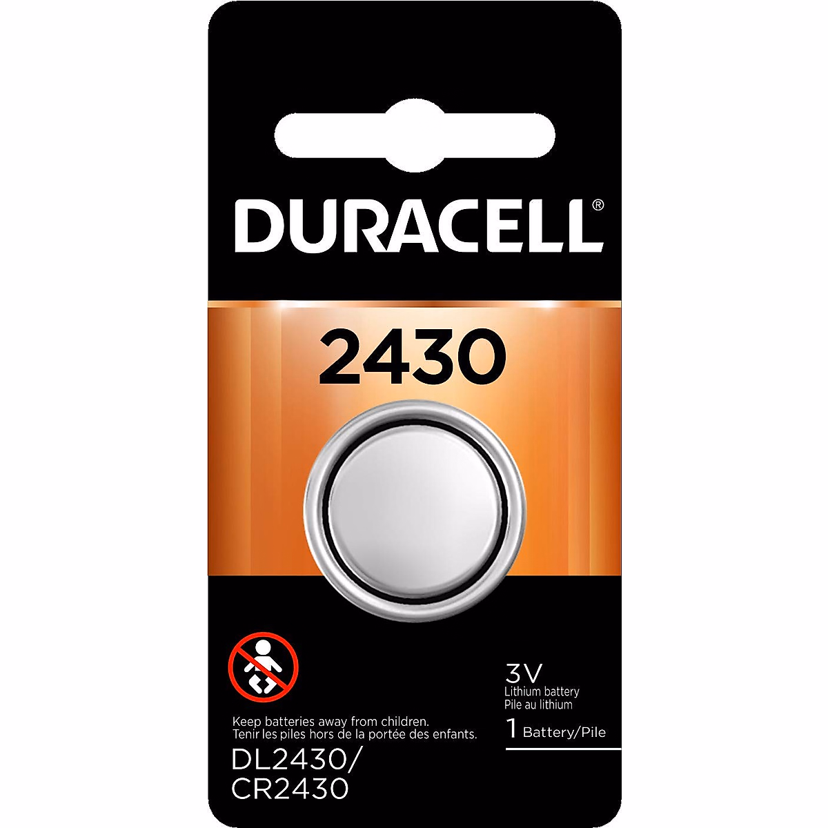 Duracell FBA_44087 1 2430 3V Photo Electronic Battery, Clear