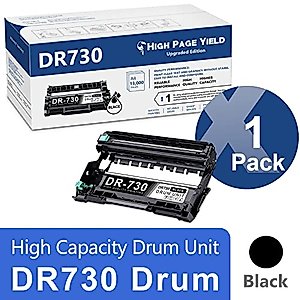 (13,000 Pages) DR-730 DR730 Black Drum Unit 1Pack Many Compatible Replacement for Brother DR730 Drum Unit DCP-L2550DW MFC-L2750DWXL HL-L2390DW HL-L2395DW HL-L2370DW/DWXL Printer (Not Include Toner)