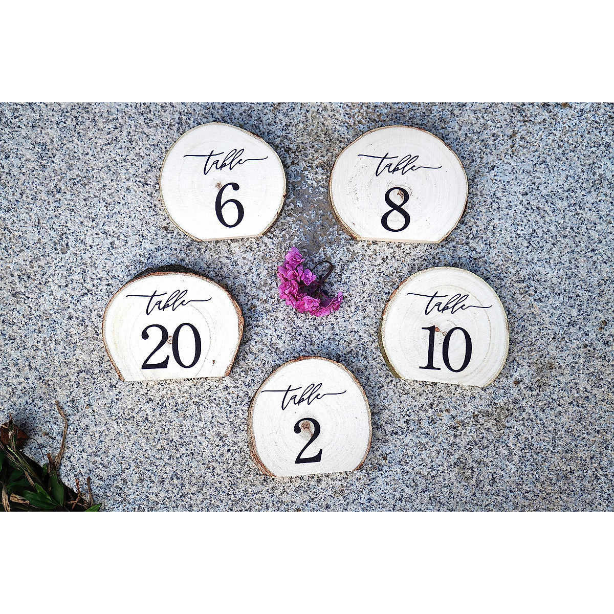 Rainbow Pana Wooden Table Numbers, 1-20 Wedding Table Numbers, Table Numbers 1-20 Perfect for Centerpiece, Wedding Reception, Decoration, Party, Anniversary