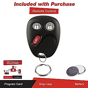 KeylessOption Keyless Entry Remote Control Car Key Fob Replacement for Cadillac SRX 12223130-50