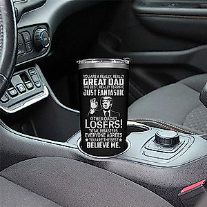 RHYTHMHEART Christmas Gifts for Dad from Daughter, Son, Wife - Dad Gifts for Christmas - Funny Present for Dad - Dad Birthday Gift - Dad Gifts from Daughter - Dad Tumbler 20oz