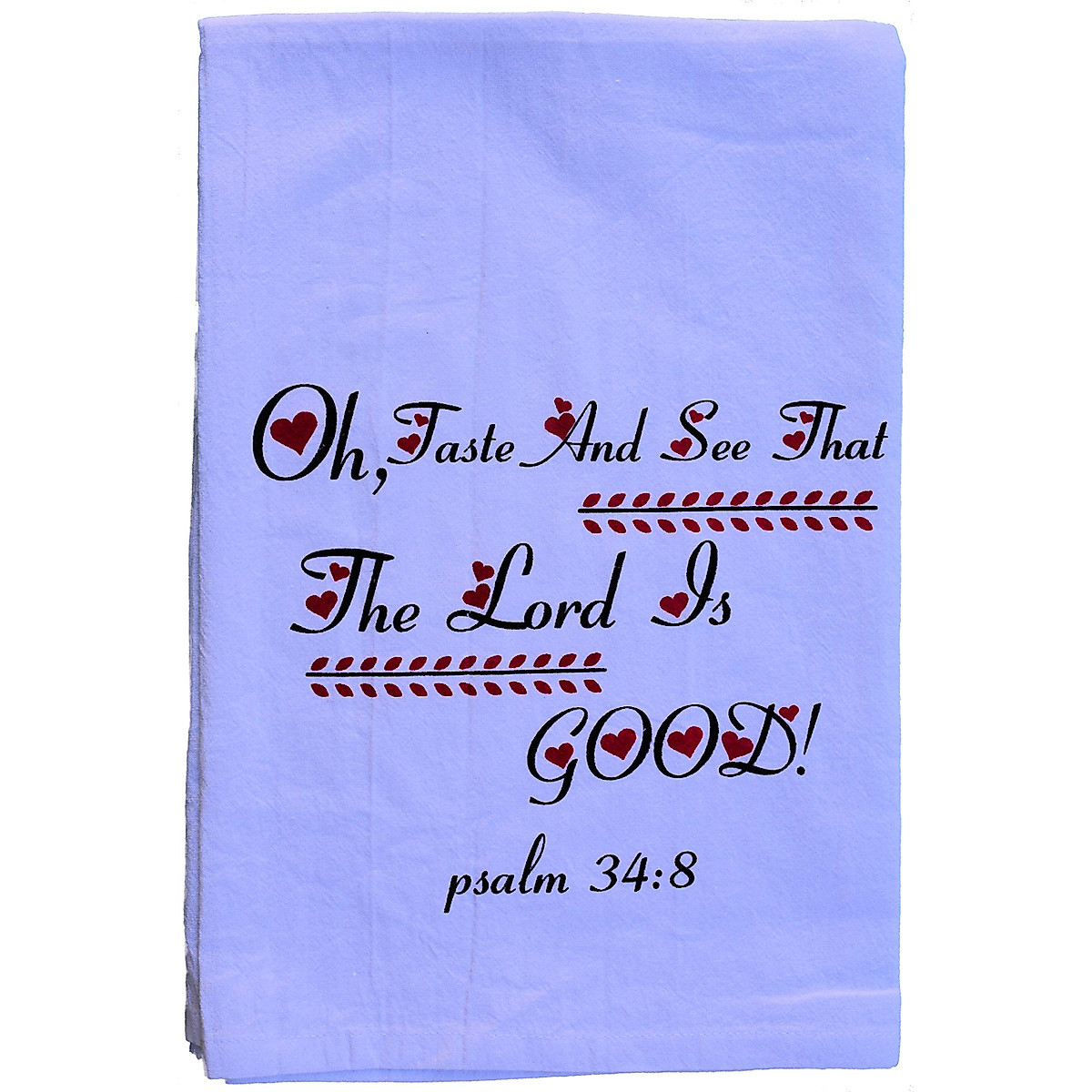 Cotton Kitchen Flour Sack Dish Towels w/Religious Quotes 5 pcs
