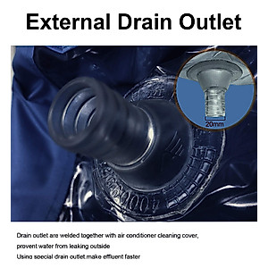 WOMACO Split Air Conditioner Cleaning Cover Cleaning kit Wall Mounted Air Conditioning Cleaner Kit Dust Washing Clean Bag Aircon Wash Bag Waterproof with Drain Outlet and Support Plates (Medium)