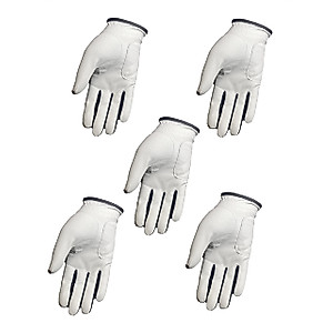 5 - All Weather Synthetic Golf Gloves (Left Hand for Right Hand Golfer) (M/L)