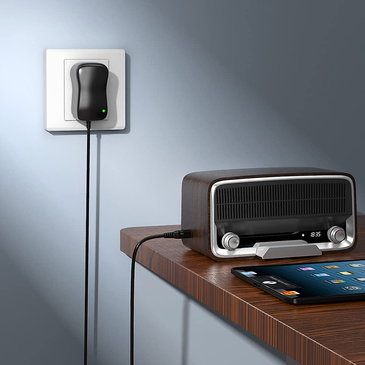 Belker 36W 3V 4.5V 5V 6V 7.5V 9V 12V Adjustable Voltage Universal AC/DC Adapter Power Supply for Household Electronics Security Camera Router LED Strip Light Keyboard Tablet - 3A 3000mA Max.