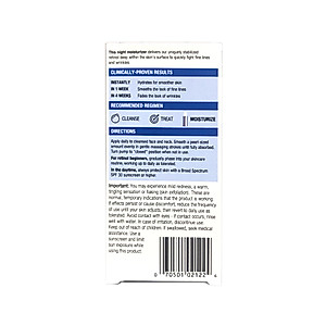 Neutrogena Rapid Wrinkle Repair Night Face Moisturizer with Retinol, 1 Fl. Oz.