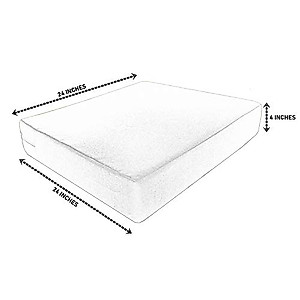 CozyLounge Indoor Outdoor Water Repellent High UV Resistant Patio Chair Cushion Cover (24"x24"x4" (4 Covers), Serenity Teal)