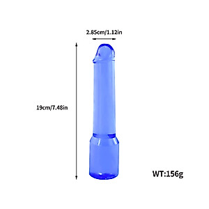Shkanla 7.5 Inch Realist Dildo, Handheld Blue Jelly Dildo Anal Dildo for Woman Men Gay, Adult Sex Toy Soft Lifelike for Beginner