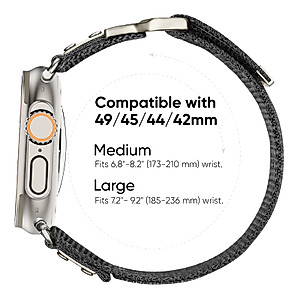 Suitisbest Sport Band Compatible for Apple Watch Ultra 2 Band/Apple Watch Ultra Band 49mm 45mm 44mm 42mm for Men, Ultra Wide Nylon Sport Strap Wristband for iWatch Ultra Series 9 8 7 6 5 4 3 SE