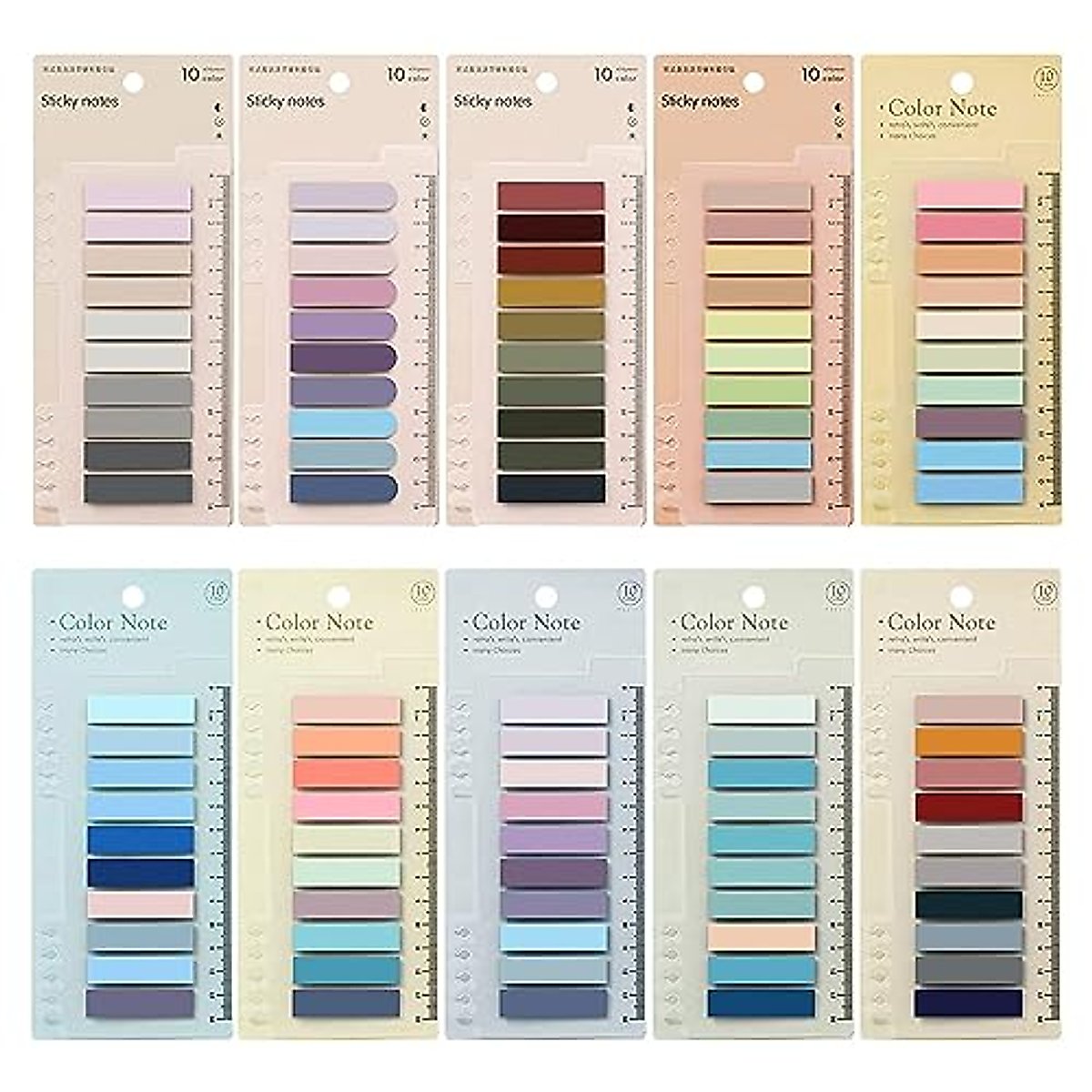 1600/2000/2400Pieces Writable Sticky Tabs Repositionable Color Page Marker Sticky Notes Tabs Sticky Tabs Book Tabs