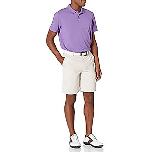Amazon Essentials Men's Slim-Fit Quick-Dry Golf Polo Shirt, Purple Heather, Large