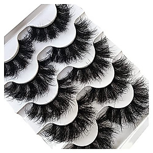 Gmagictobo False Eyelashes Fluffy 3D Faux Mink Lashes 22MM Dramatic False Lashes Pack Long Thick Volume Soft Strip Fake Eye Lashes 5 Pairs Multipack
