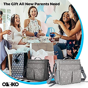 Ozziko Stroller Organizer, Universal Diaper Bag Backpack Bag Fit for Newborn Baby Girl Or Boy Tote, Gift for Shower, New Parents, New Mom, Infants, Toddlers, Babies