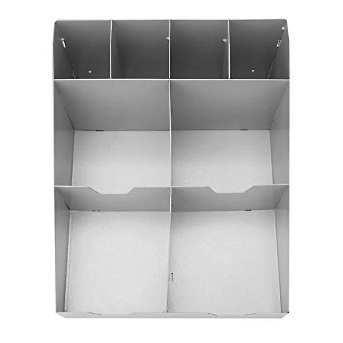 Mind Reader 8-Section Condiment Station, 8 Compartments, Silver