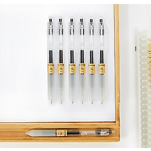 czxwyst X97 Retractable Gel Ink Pens 0.5mm Fine Point (Black Color 12-Pack)