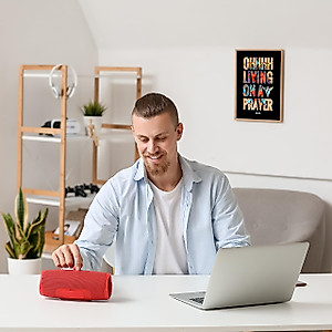 Bon Jovi - Living on a Prayer - Vintage Rock Band Wall Art, This Ready to Frame Song Lyric Wall Art Poster is Good For Home, Music Room, Office, Studio, Dorm & Cave Room Decor, Unframed - 8x10"