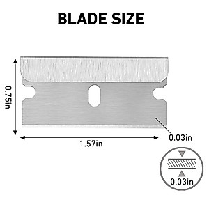 Headley Tools Razor Blades Single Edge, 100 pcs Single Edge Razor Blade for Razor Blade Scraper (Pack of 100)