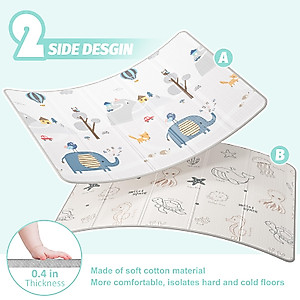 Foldable Baby Playmat, XPE Foam Baby Gym & Play Mat with Non-Toxic Materials, Extra Large Size 79" x 59"