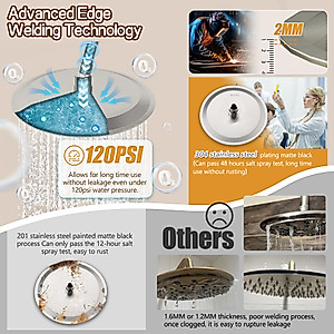 Gabrylly Slide Bar Shower System, Shower Faucet Set Complete with High Pressure 8" Rain Shower head and 5-Setting Handheld Shower Set, Shower Valve Include, Brushed Nickel