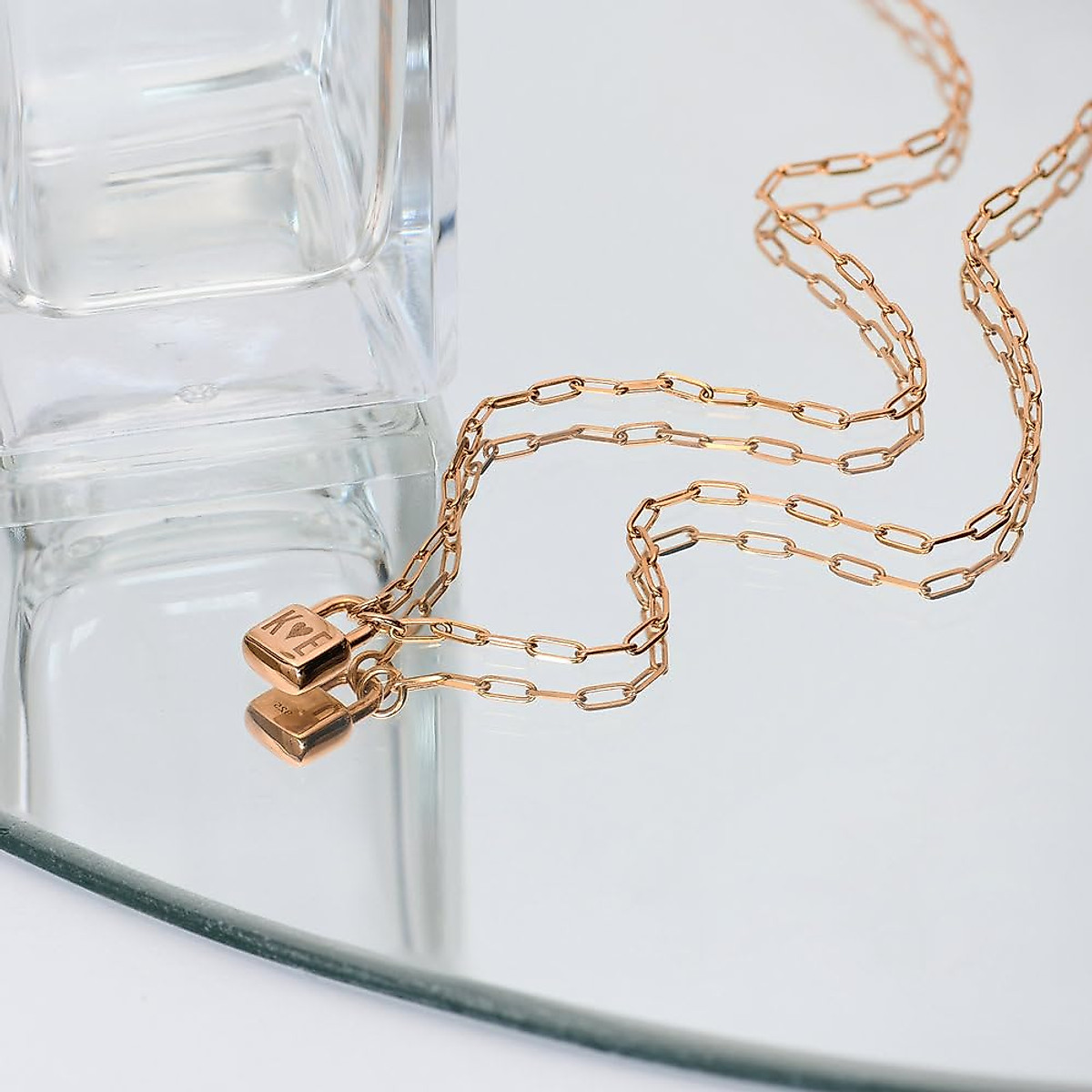 Oak&Luna - Personalized Initial Lock Necklace