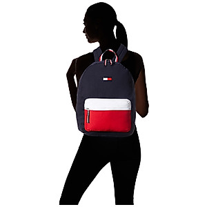 Tommy Hilfiger Women's Backpack Patriot Colorblock Canvas, Core Navy