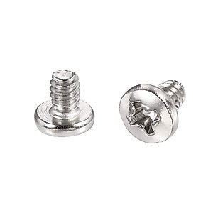 uxcell #6-32 x 13/64" Phillips Pan Head Screw Fastener Silver Tone for Laptop PC TV Fan Switch 180pcs