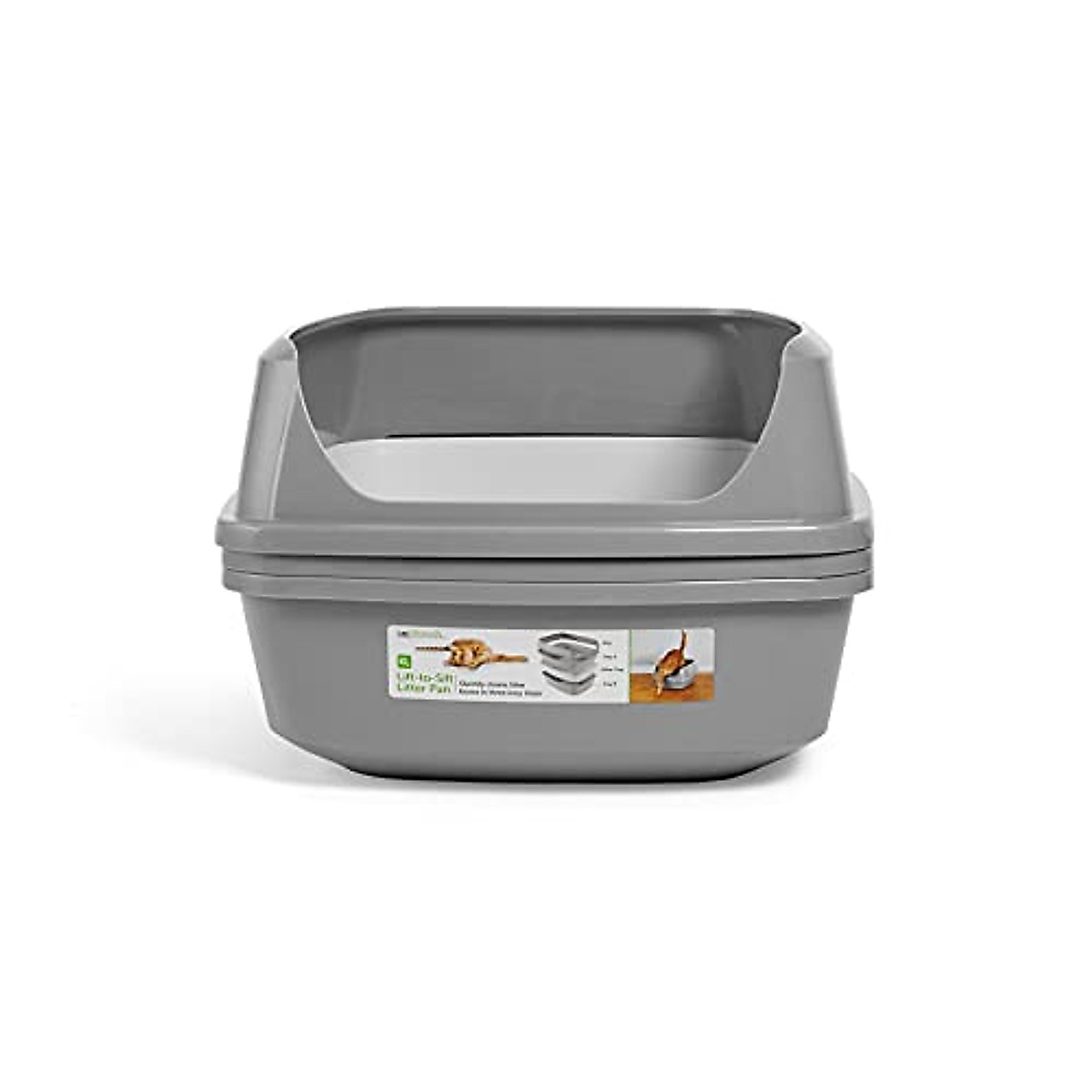 So Phresh Grey & White Lift-to-Sift Cat Litter Pan, 22.5" L X 17.25" W X 10.5" H