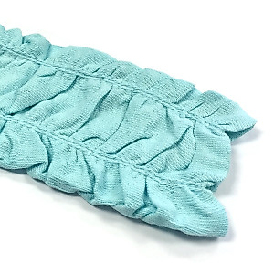 Bowbear Little Girls 3 Pair Gathered Ruffles Leg Warmers, Lilac, Ballet Pink, Sky Blue