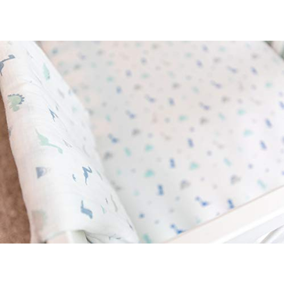 Cotton Organics Muslin Swaddle Blanket, Extra Soft and Hypoallergenic Organic Cotton, Gift Box (Blue)