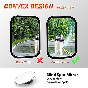 Doors Off Mirrors Compatible with Jeep Wrangler JK JL & Unlimited,Anti-shake and Wider View Mirror Door Off Easier Install Door Hinge Mirror