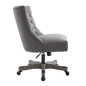 Linon Home Décor Honor Light Gray Office Chair, Grey
