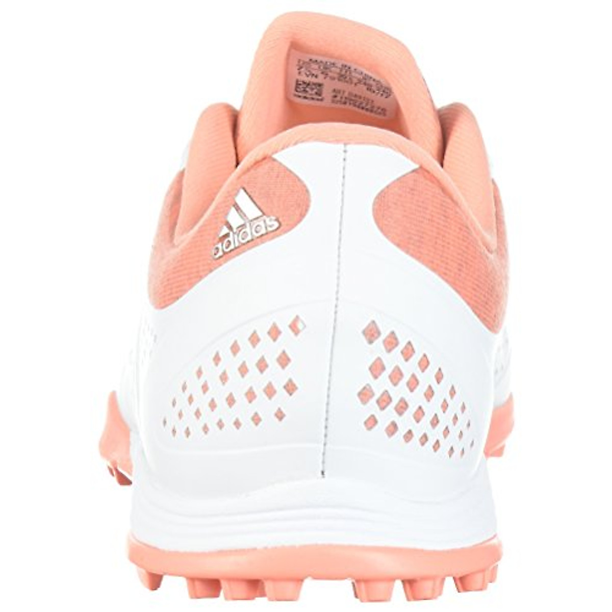 adidas Women's Adipure Sport Golf Shoe, White/Aero Blue/Chalk Coral, 8 Medium US