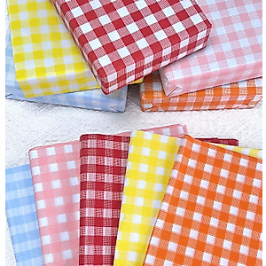 MUNILAIL 100 Sheets Gingham Tissue Paper 14 x 20 Inches Light Blue and White Checkered Tissue Paper for Gift Bags Bulk Wrapping Paper Gift Paper Tissue for Birthday Gift Packing Crafts