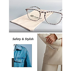 Feaglo Safety Glasses, Anti Fog Safety Goggles for Women Men, Blue Light Blocking with Clear Lens, 4Pack Stylish Eye Protection Glasses with side Shield