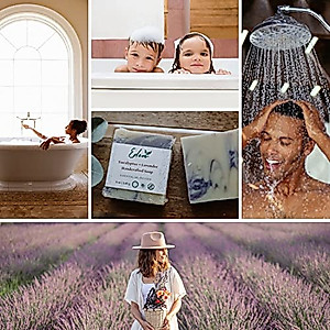 EDEN Daily Essentials - Natural Soap Bar - Eucalyptus Lavender Moisturizing Soap Bar with Kaolin Clay - Made with Pure Essential Oils - Face Soap - Body Soap - Shampoo Bar - Olive Oil Soap - Shea Butter Soap - Handmade Soap - Great gift idea. Handcut to a