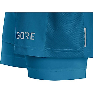 GORE WEAR R5 2-in-1 Men's Running Shorts, XL, Sphere Blue