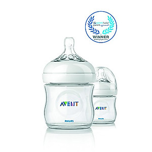 Philips AVENT BPA Free Natural Polypropylene Bottle, 4 Ounce, 2 Pack