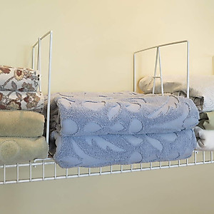 Evelots Wire Shelf Dividers -6 Pack- Closet Organization and Storage Optimization for Home/Office/Pantry/Garage - Tall Shelf Separator - Easy Clip-No Tool - Solid Coated Steel