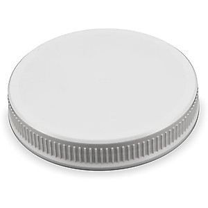 Carlisle FoodService Products Stor N' Pour Bottle Caps Lids with Stacking Ridge for Bar, Kitchen, And Restaurants, Plastic, 3.5 Inches, White, (Pack of 12)