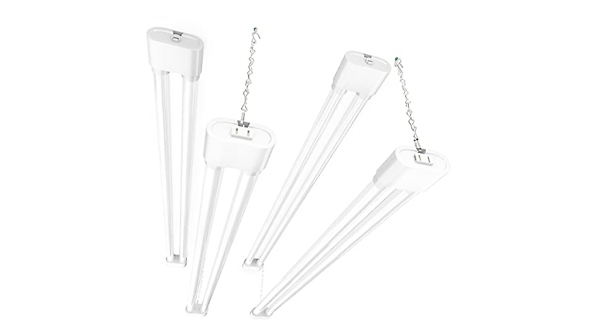 Powerful 4 Pack Linkable LED Shop Lights – 4400 Lumens