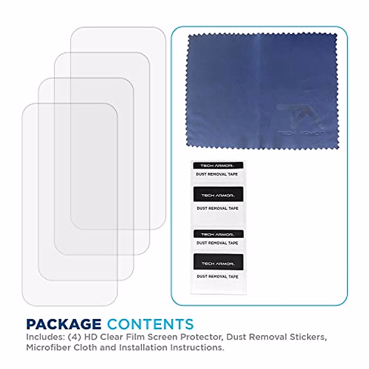 Tech Armor 4 Pack HD Clear Film Screen Protector Compatible for Apple NEW iPhone 14 Pro 5G 6.1 Inch 2022