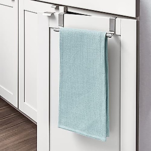 iDesign Forma Metal Over the Cabinet Towel Rack for Bathroom and Kitchen, 9.25" x 2.5" x 2.5", Brushed Stainless Steel
