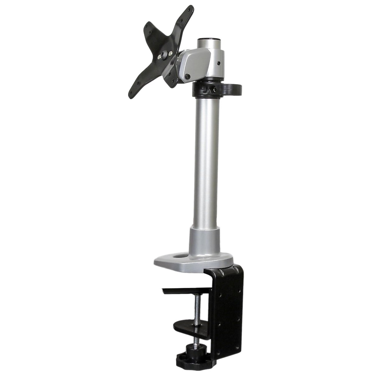 StarTech.com Monitor Desk Mount - Adjustable - Supports Monitors Up to 30" (30.9lb/14kg) - Premium Single Screen VESA Monitor Mount - Desk & Grommet Clamp -Silver (ARMPIVOT)