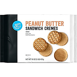 Amazon Brand - Happy Belly Peanut Butter Sandwich Cremes, 1 pound (Pack of 1) (Reformulation)