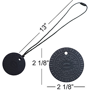 Chew Necklace for Sensory Kids, Silicone Teething Necklace for Baby, Sensory Chewy Teether for Boys and Girls with Autism, Chewing, ADHD, SPD, Autism Chew Toys for Adult Purple…