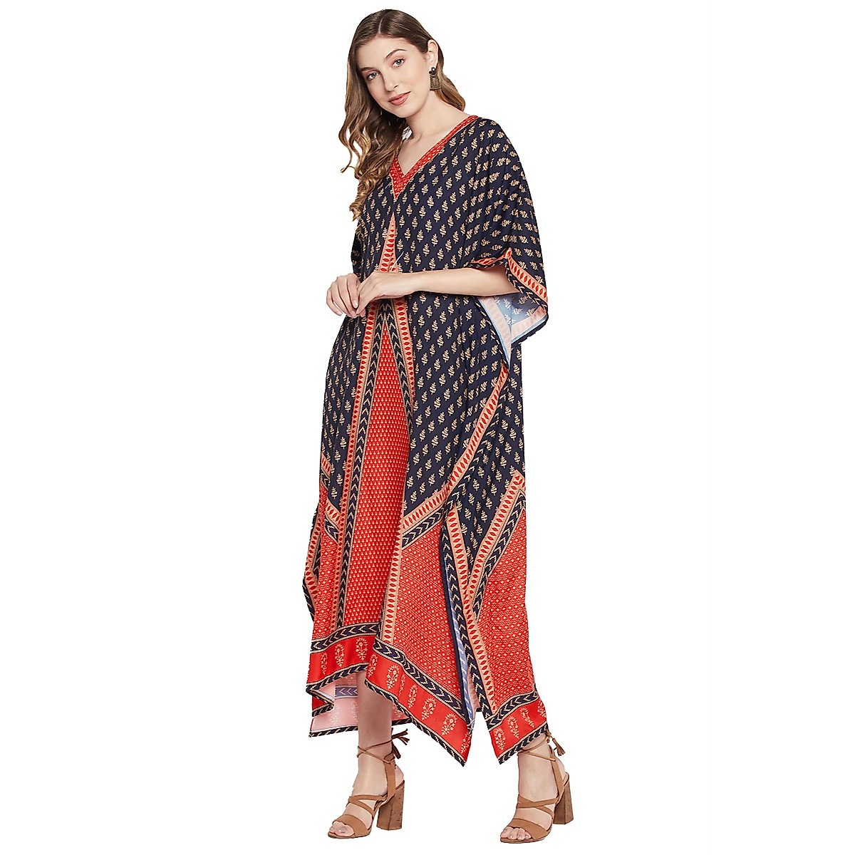 Goood Times Caftans for Women African Long Printed Dress Plus Size Maxi Gown Dresses Kaftan Cover Up Loungewear for Ladies